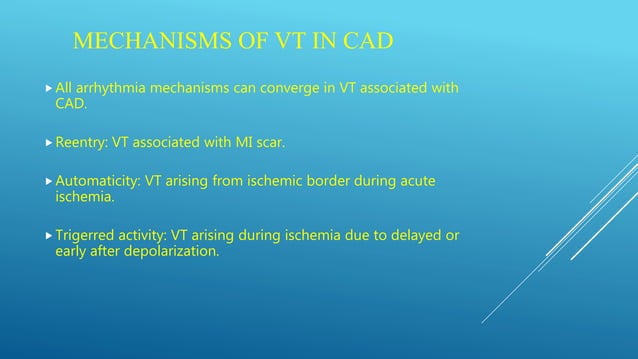 Management of VENTRICULAR TACHYCARDIA (VT) | PPTX | Heart and ...