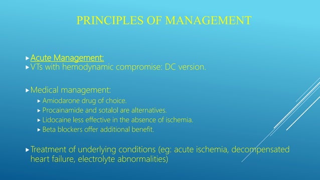 Management of VENTRICULAR TACHYCARDIA (VT) | PPTX | Heart and ...