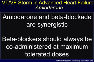 Management of vt vf storm in advanced heart failure | PPT