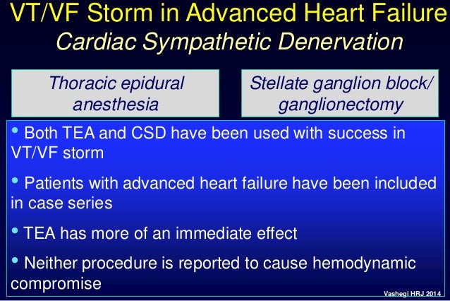 Management of vt vf storm in advanced heart failure