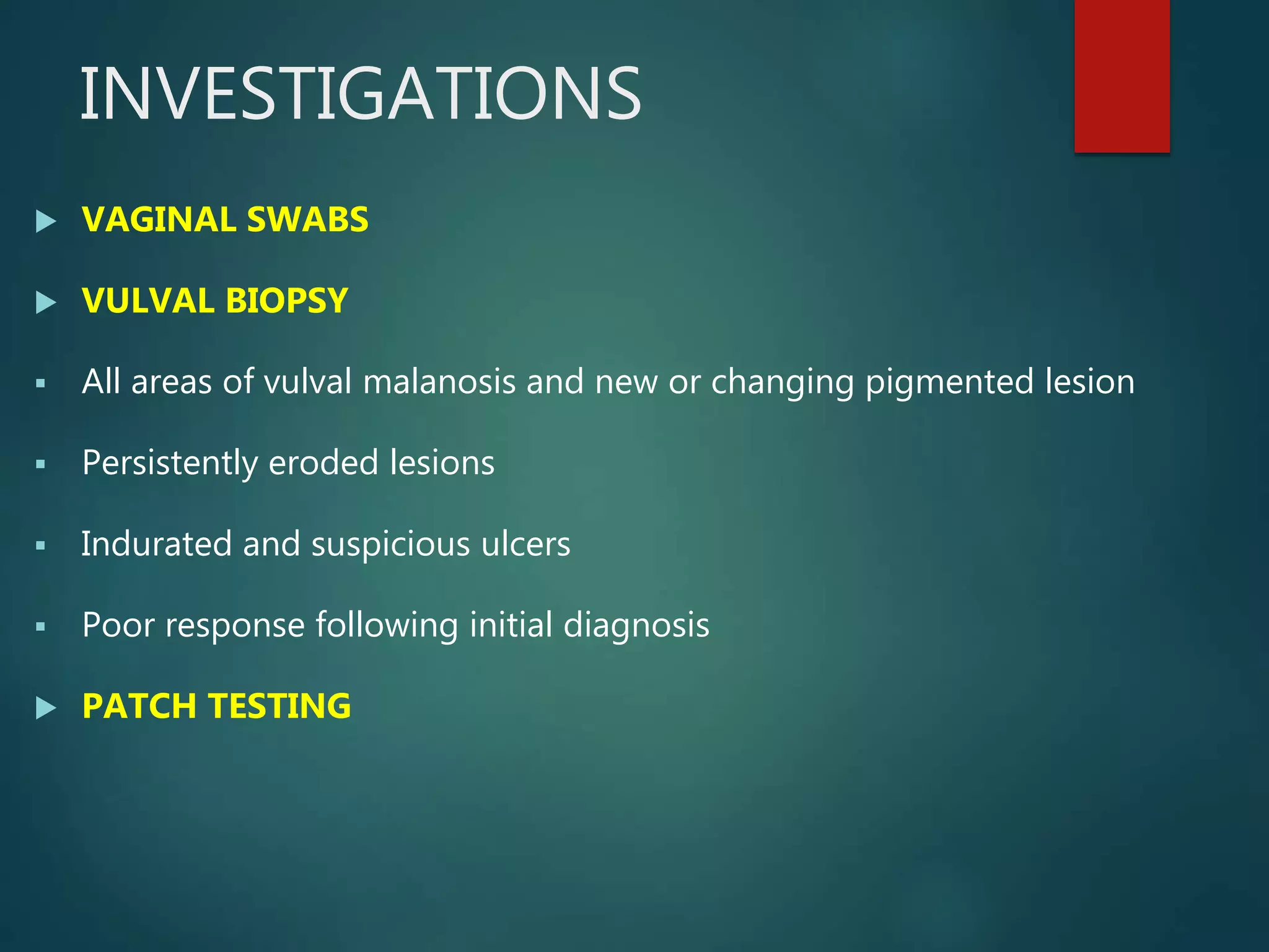 Management of vulval itching caused by benign vulval22 | PPT