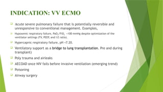 management of Veno Venous ECMO presentation | PPTX