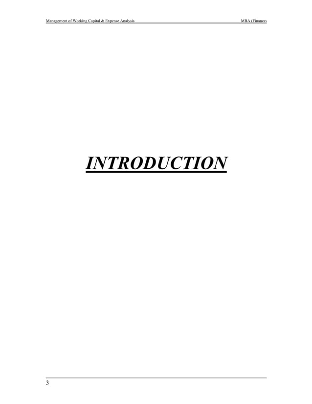 Management of working capital and expense analysis pam pac machines pvt. ltd. by neeta wadhwani ...