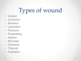 Management of wounds and drains | PPTX