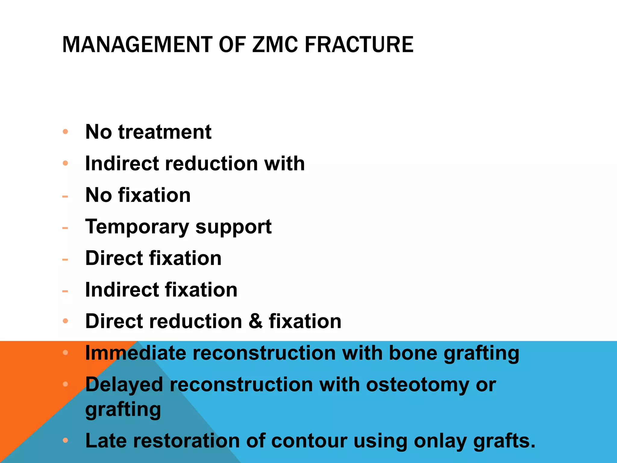 Management of zygomaticomaxillary complex fractures ih | PPTX