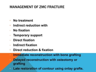 Management of zygomaticomaxillary complex fractures ih | PPTX