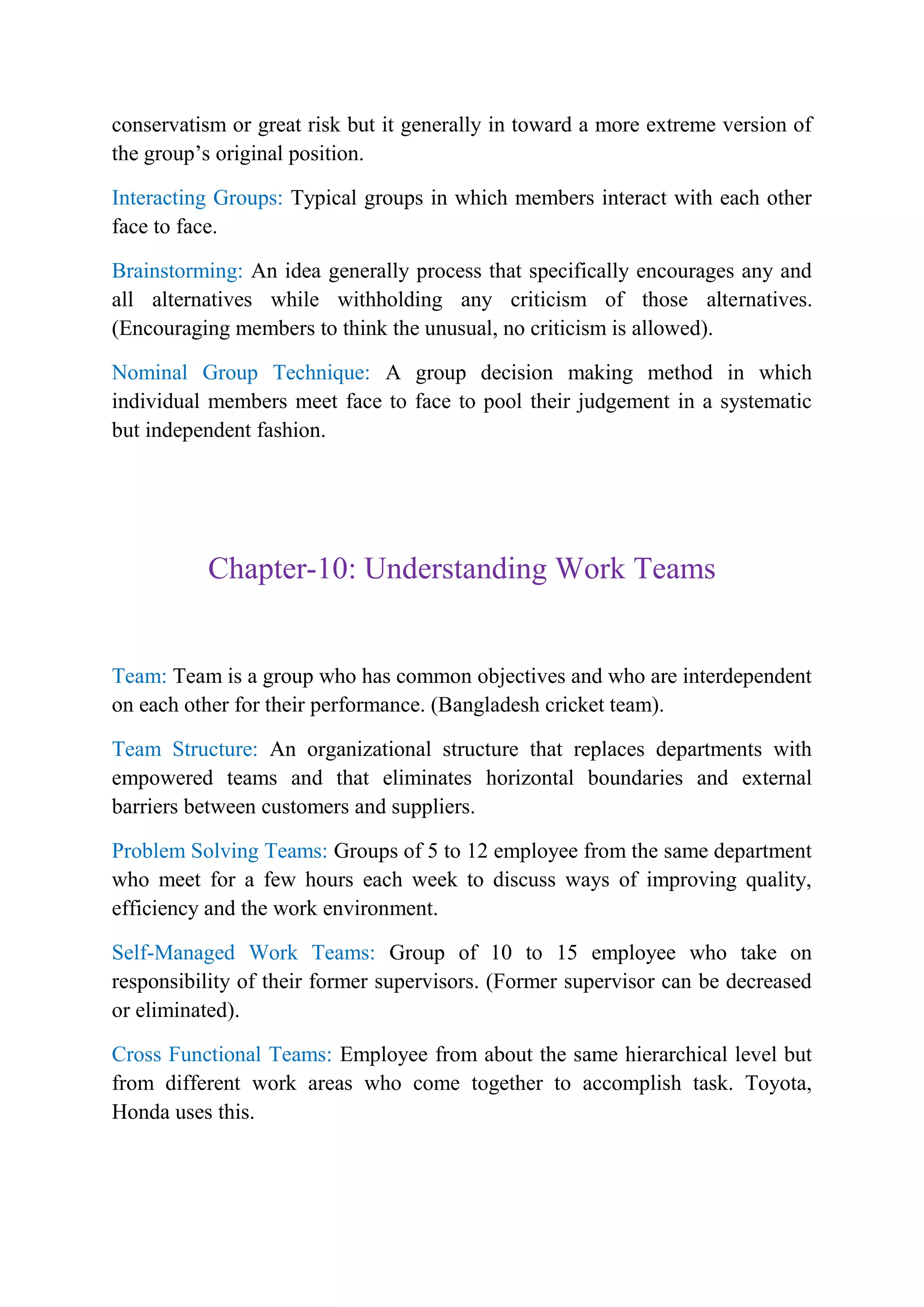 Management organizational behaviour all chapter key words | PDF | Careers