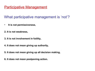 Participative Management 23 slides | PPT