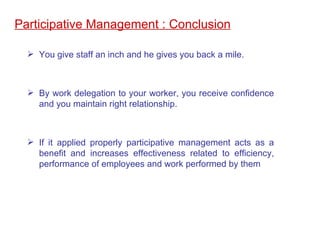 Participative Management 23 slides | PPT