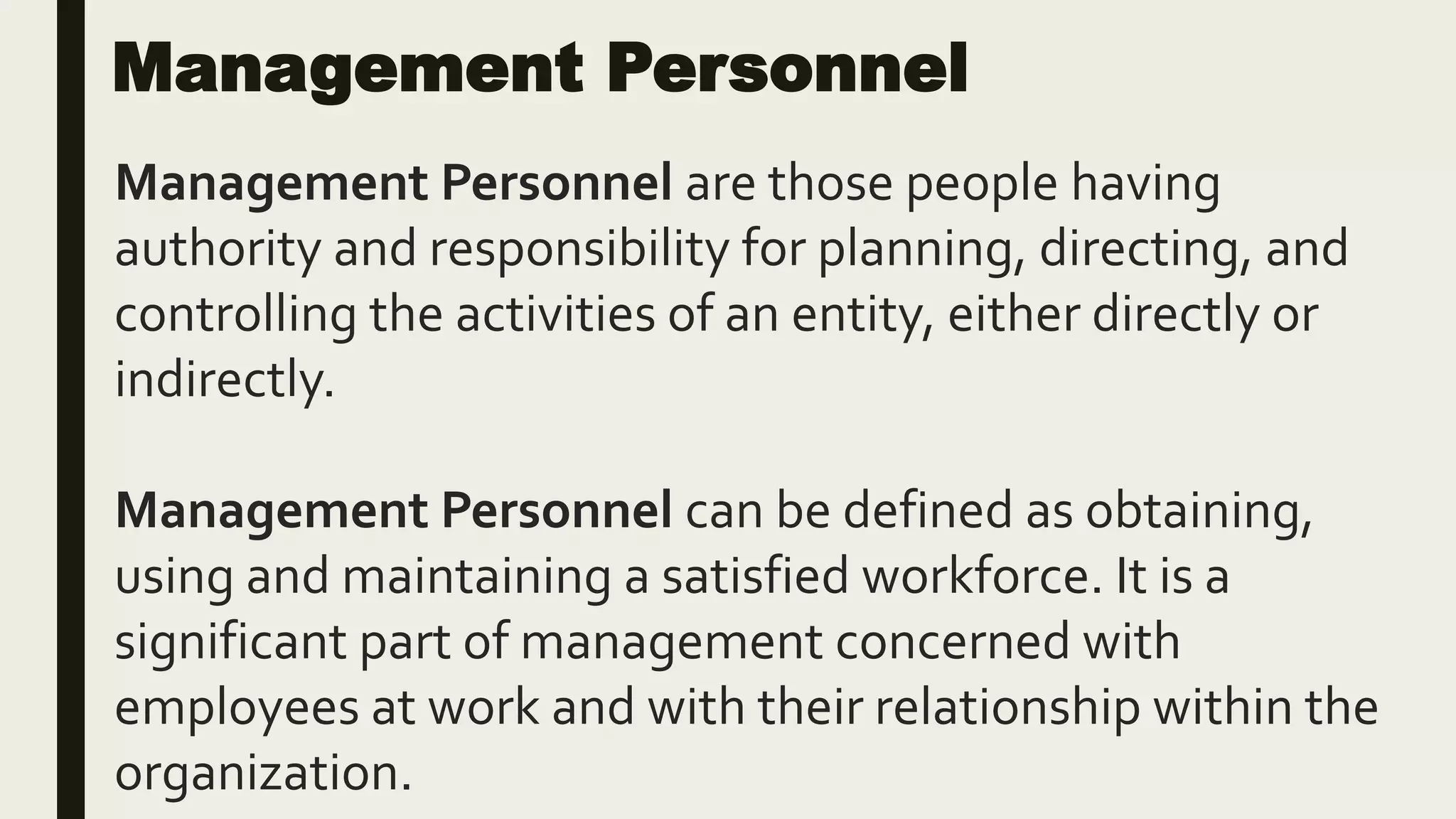Management personnel | PPTX