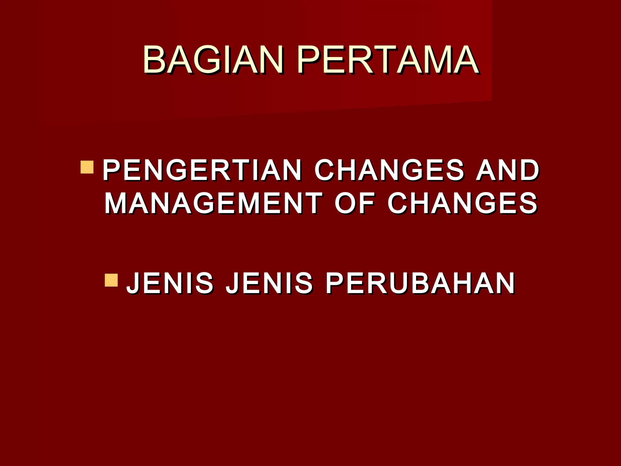 Management Perubahan (DISERTASI) | PPT