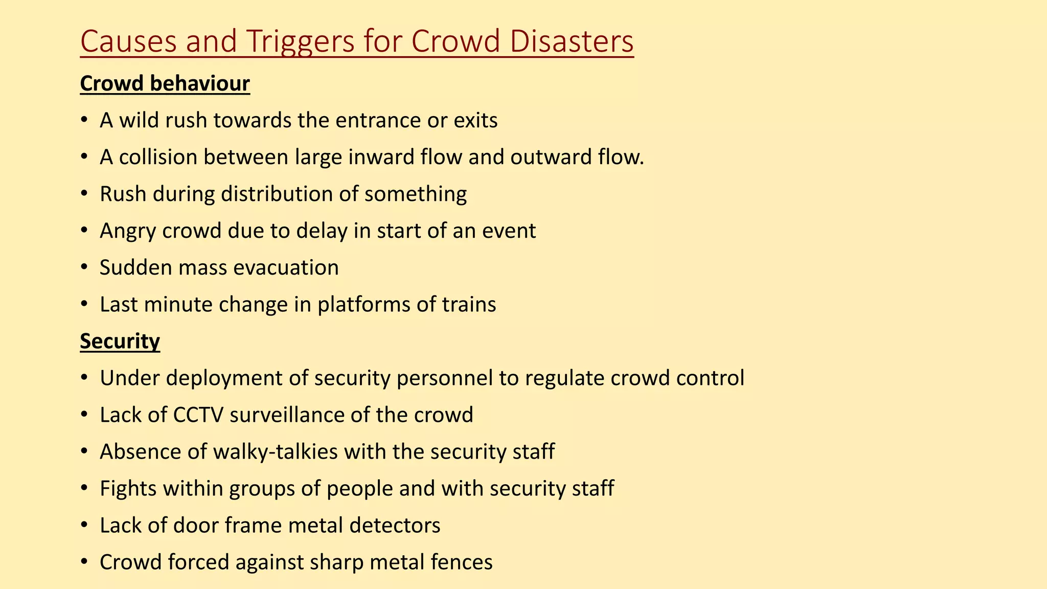Management plan for crowd control | PPTX