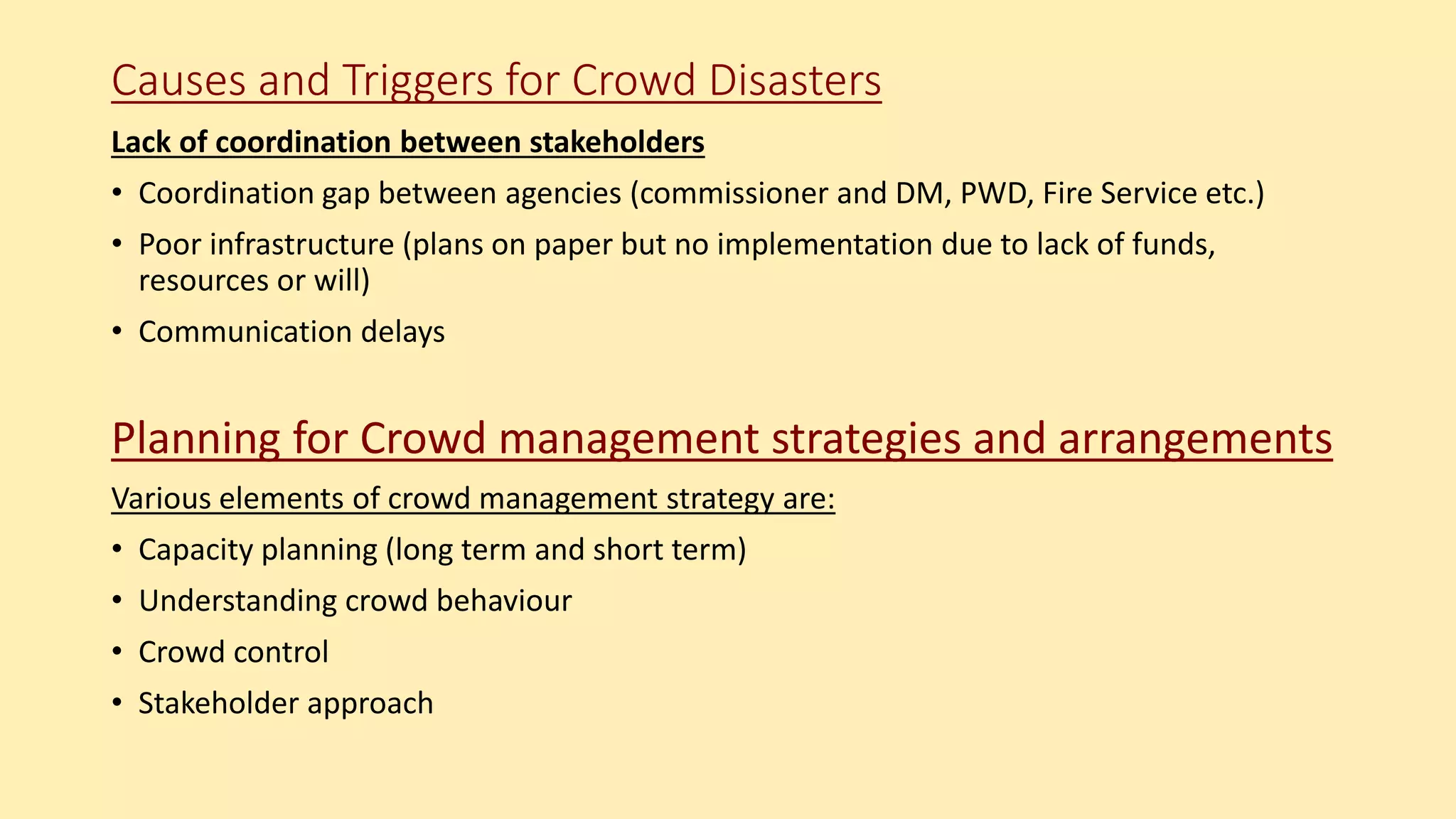 Management plan for crowd control | PPTX