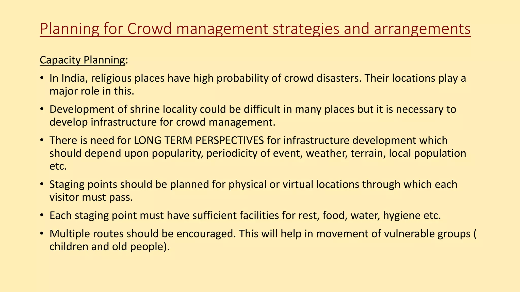 Management plan for crowd control | PPTX