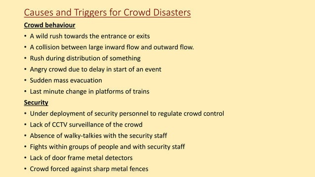 Management plan for crowd control | PPTX