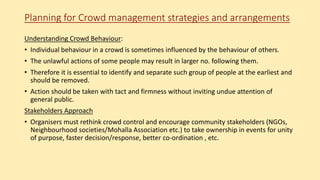 Management plan for crowd control | PPTX