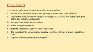 Management plan for crowd control | PPTX