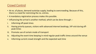 Management plan for crowd control | PPTX