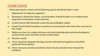 Management plan for crowd control | PPTX