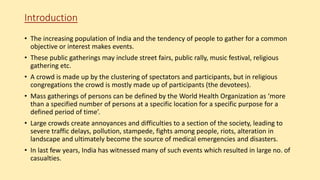 Management plan for crowd control | PPTX