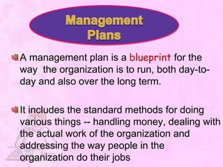 Management plans | PPTX