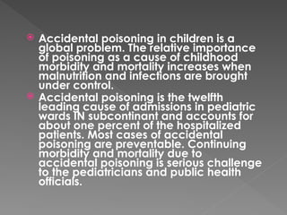 MANAGEMENT POISONING IN CHILDREN- KRIPA LECTURES 5.ppt