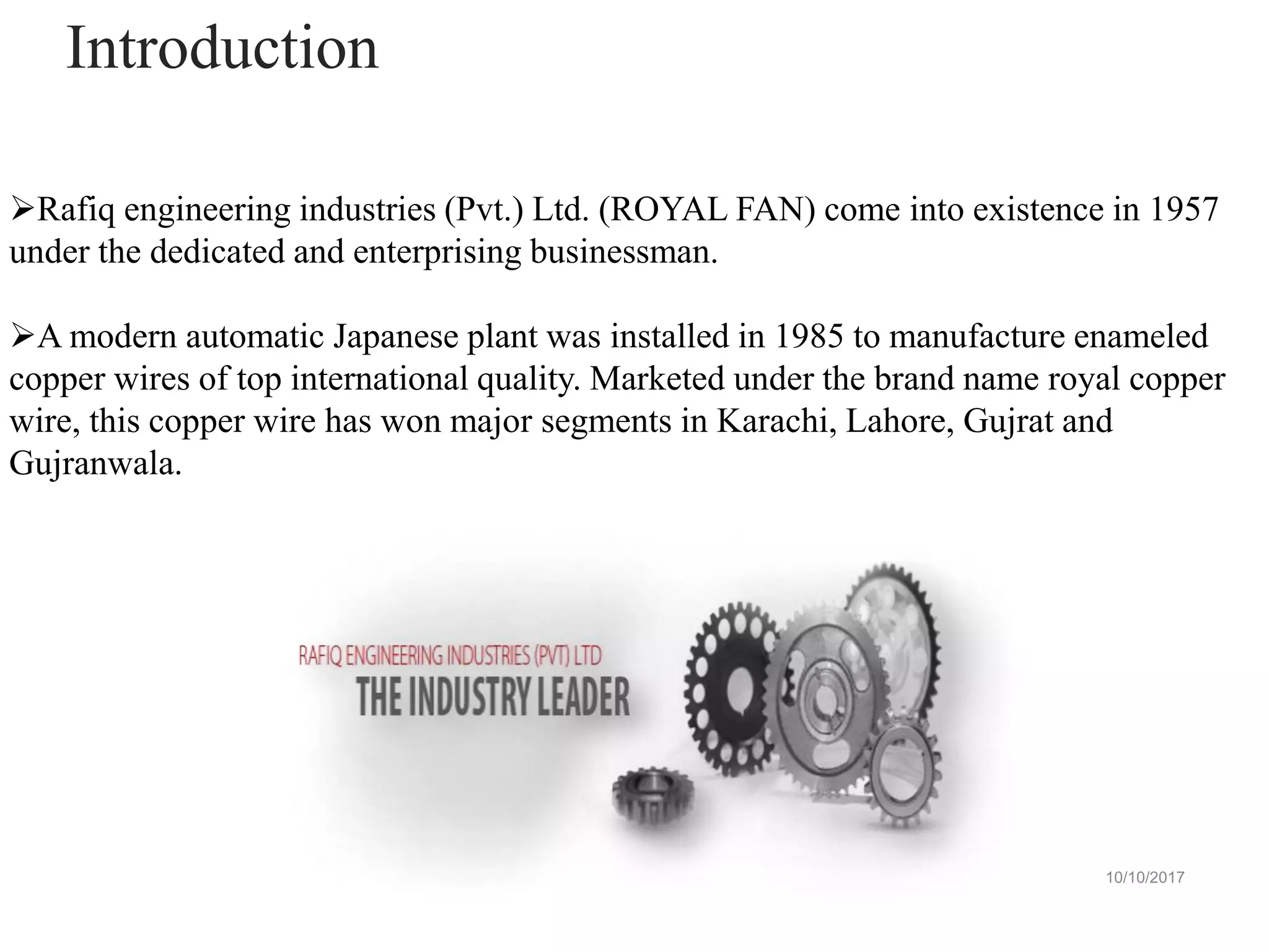 Royal Fan Industry Gujrat Punjab Pakistan | PPTX