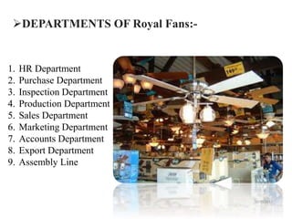 Royal Fan Industry Gujrat Punjab Pakistan | PPTX