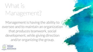 What is Management? | PPT