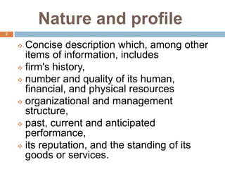 Management profile ppt | PPTX