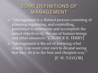 NATURE AND SCOPE OF MANAGEMENT | PPTX