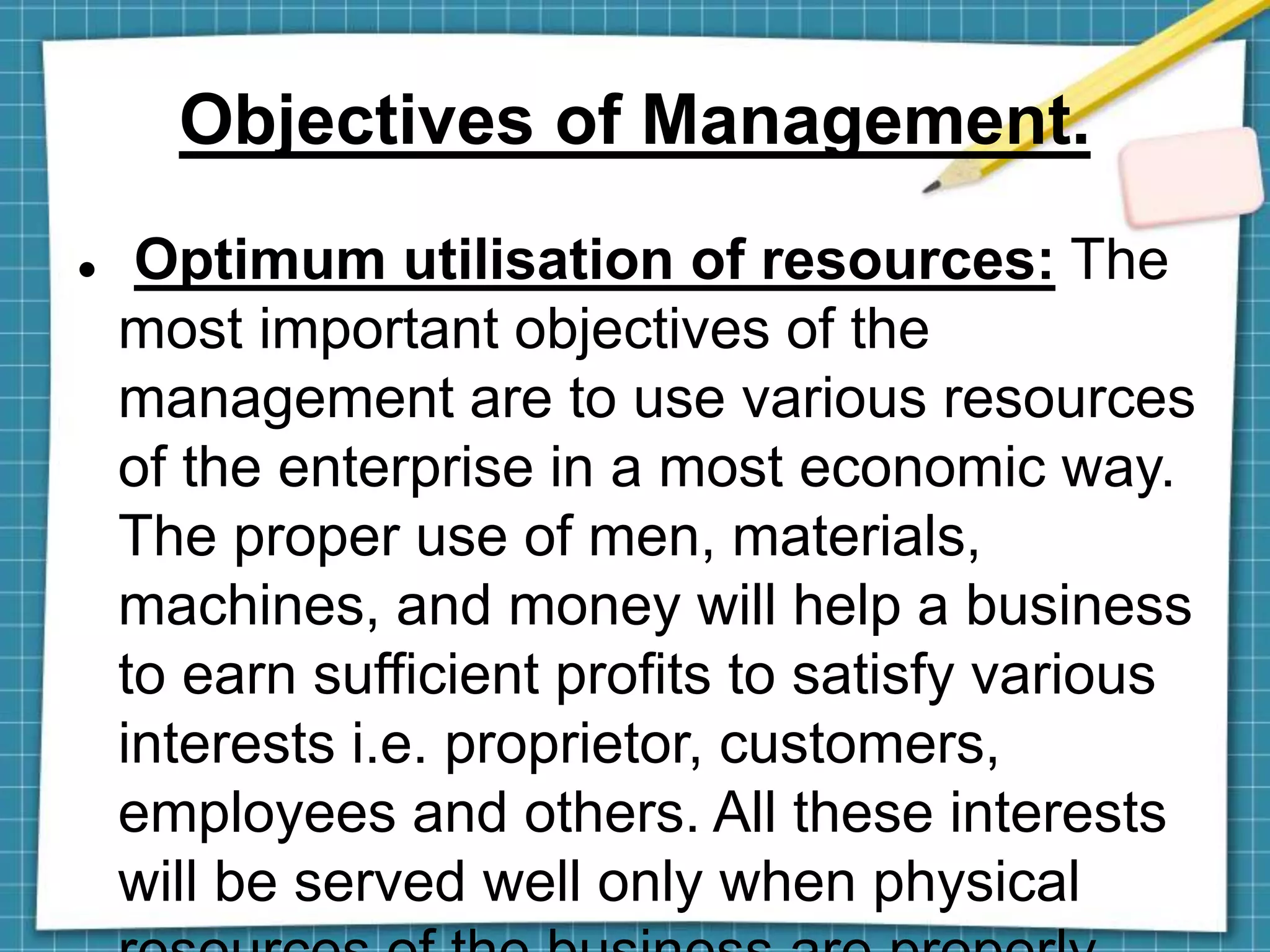 What is Management, its Features & Objectives | PPT