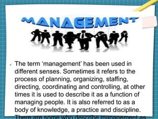 What is Management, its Features & Objectives | PPT