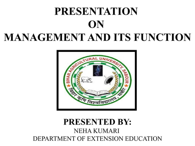 Management and its functions,planning ,organising | PPTX