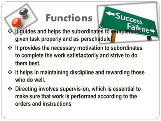 DIRECTING FROM MANAGEMENT | PPTX