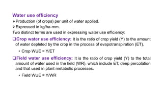 Management Practices for Improving Water Use Efficiency.pptx