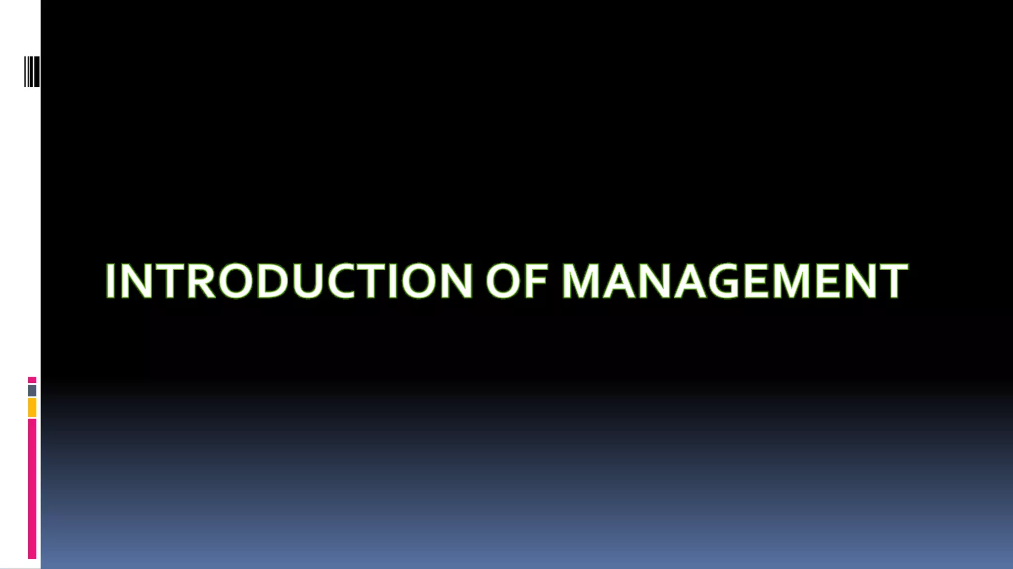 Management presentation | PPT