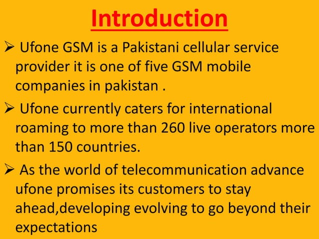 Ufone Management presentation | PPT