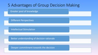 Management - Chapter 7 : Individual & Group Decision Making | PPTX