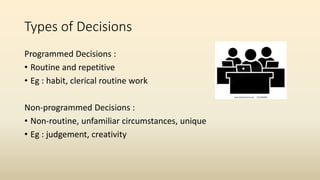 Management - Chapter 7 : Individual & Group Decision Making | PPTX