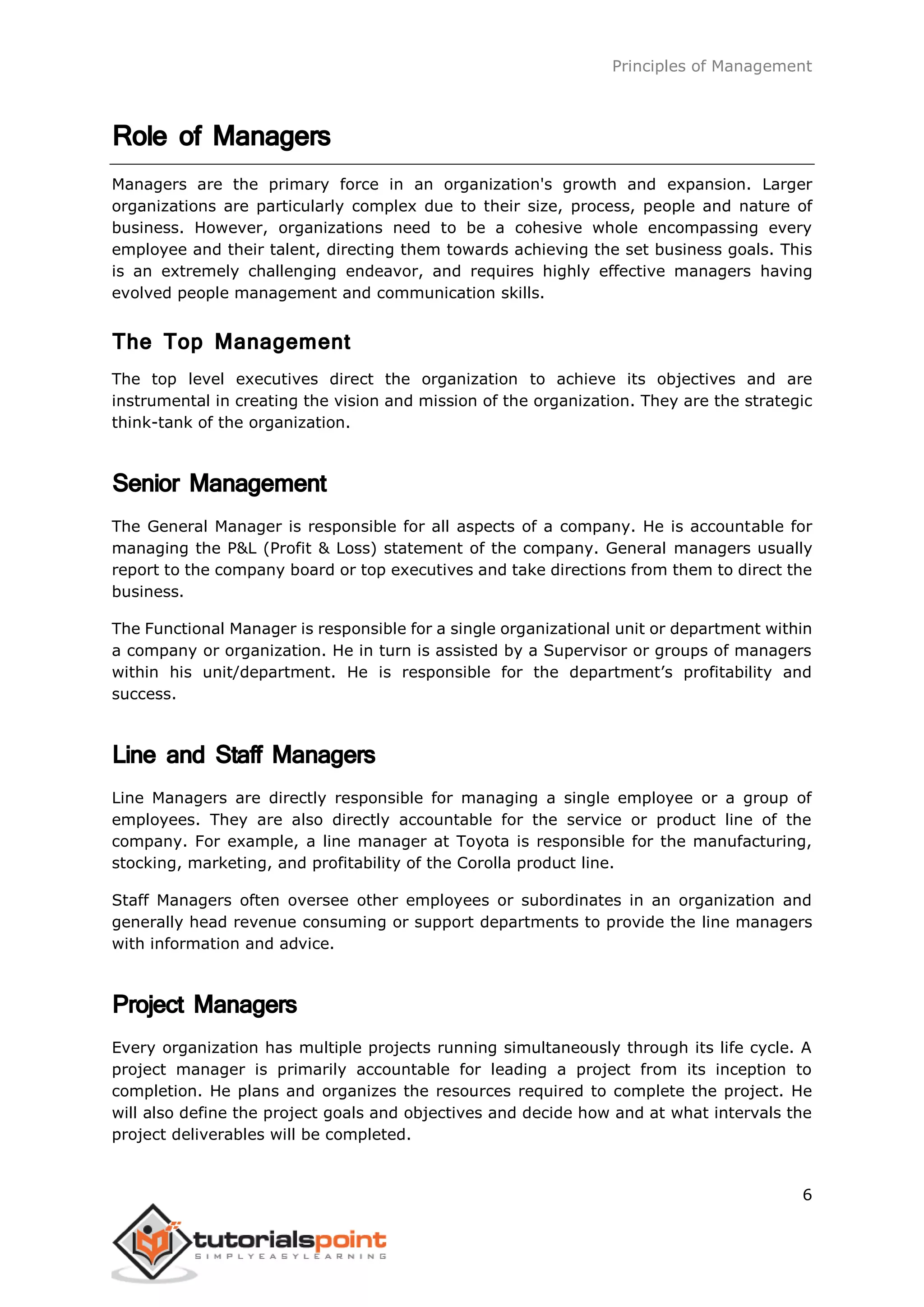 principles of Management | PDF