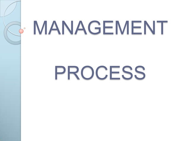 Management process | PPSX | Human Resources | Business