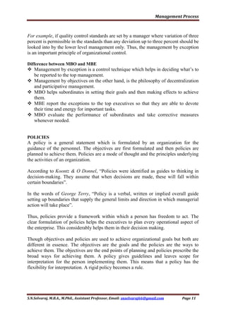 Management Process | PDF