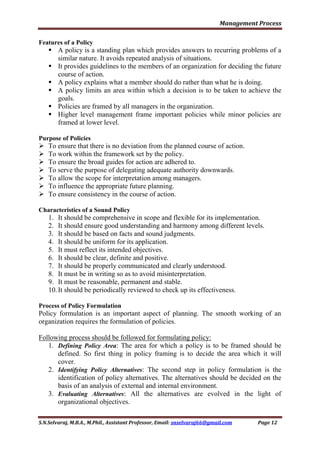 Management Process | PDF