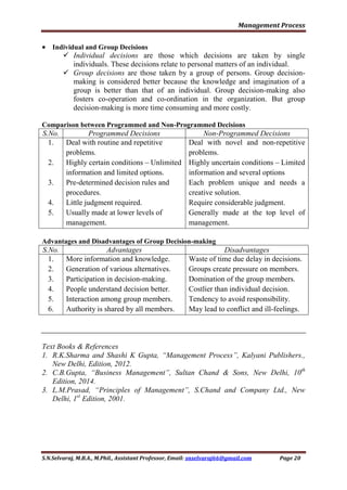 Management Process | PDF