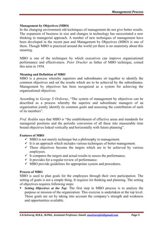 Management Process | PDF