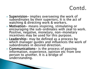 Management process versus management functions | PPTX