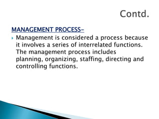Management process versus management functions | PPTX