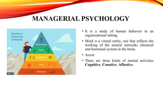 Management psychology Managerial Communication Maslow's hierarchy of ...