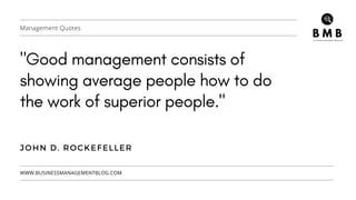 10 Top Management Quotes for Inspiration | PDF